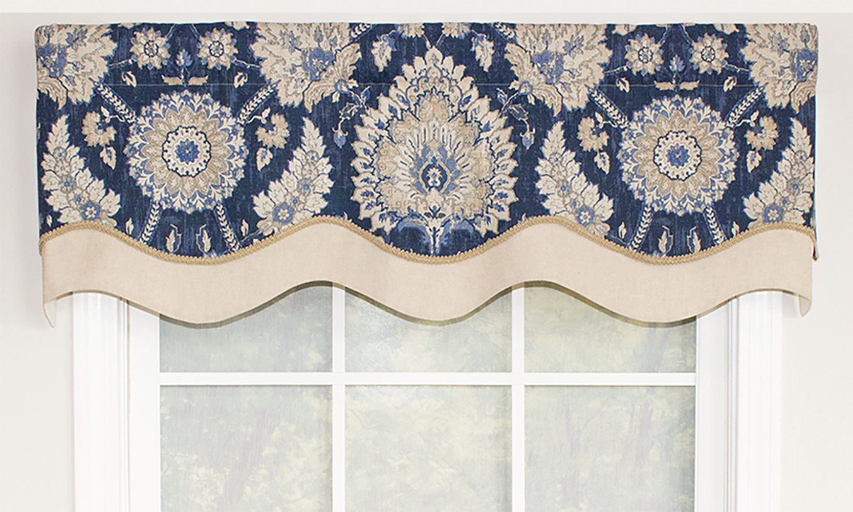 RLF Home Castleford Layered 50" Window Valance & Reviews | Wayfair