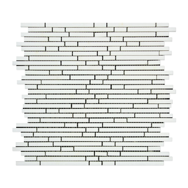Stone & Tile Shoppe, Inc. Marble Linear Mosaic Wall & Floor Tile | Wayfair