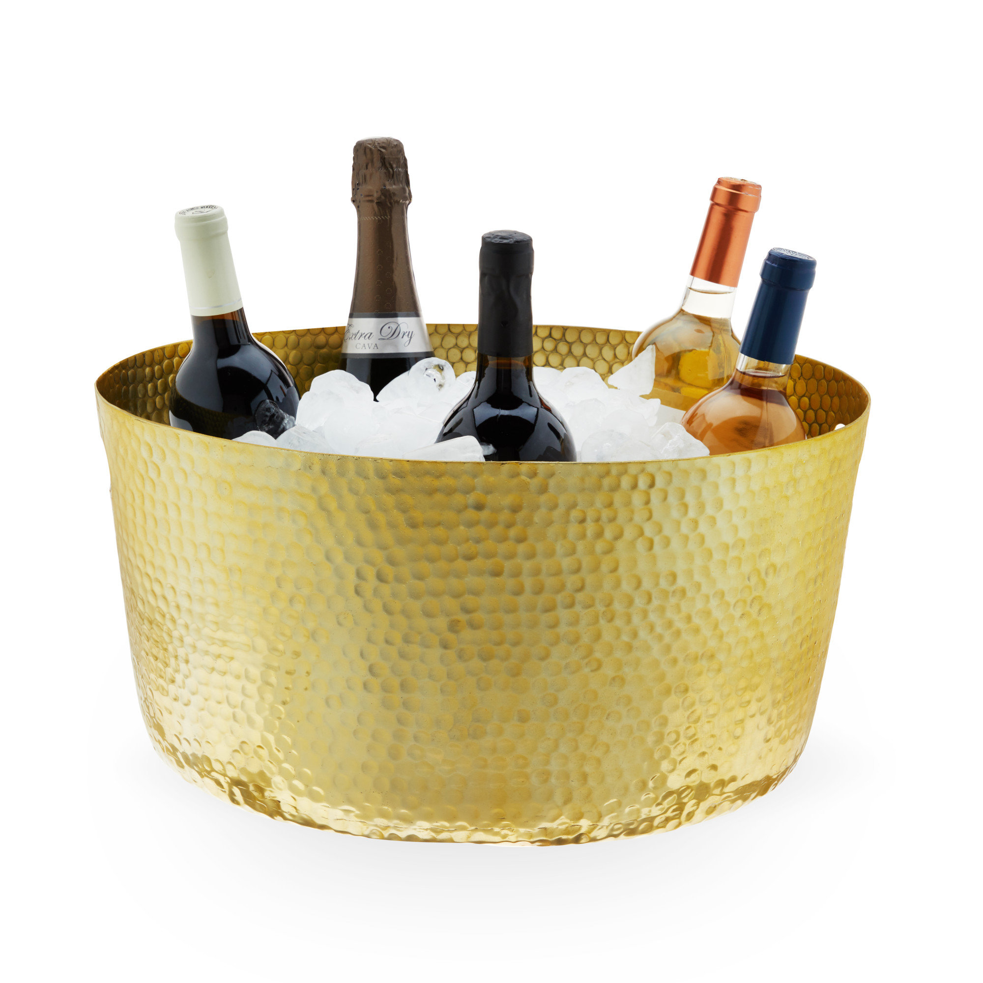 Twine Hammered Metal Tub in Gold & Reviews | Wayfair