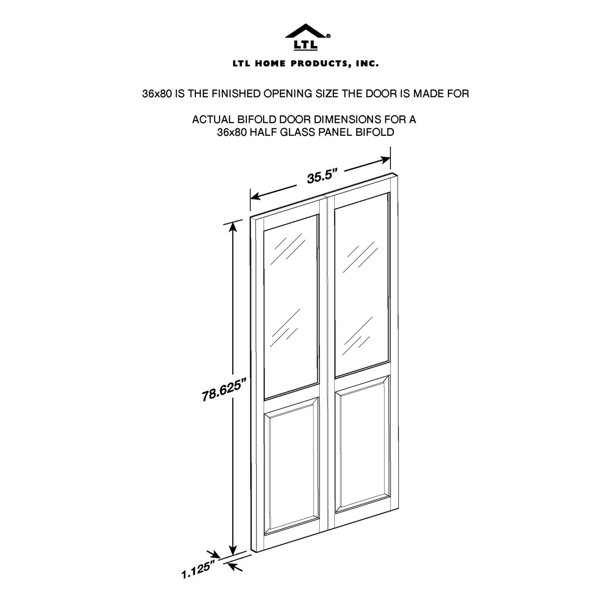 LTL Home Products Pinecroft Mezzo Glass Bi-Fold Door & Reviews | Wayfair