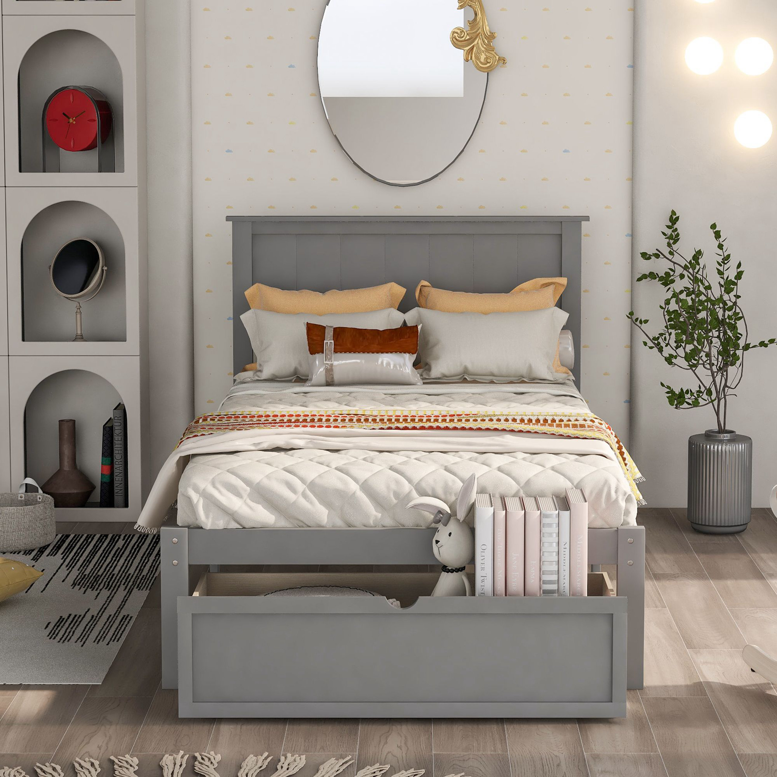 Red Barrel Studio® Platform Bed With Drawers | Wayfair