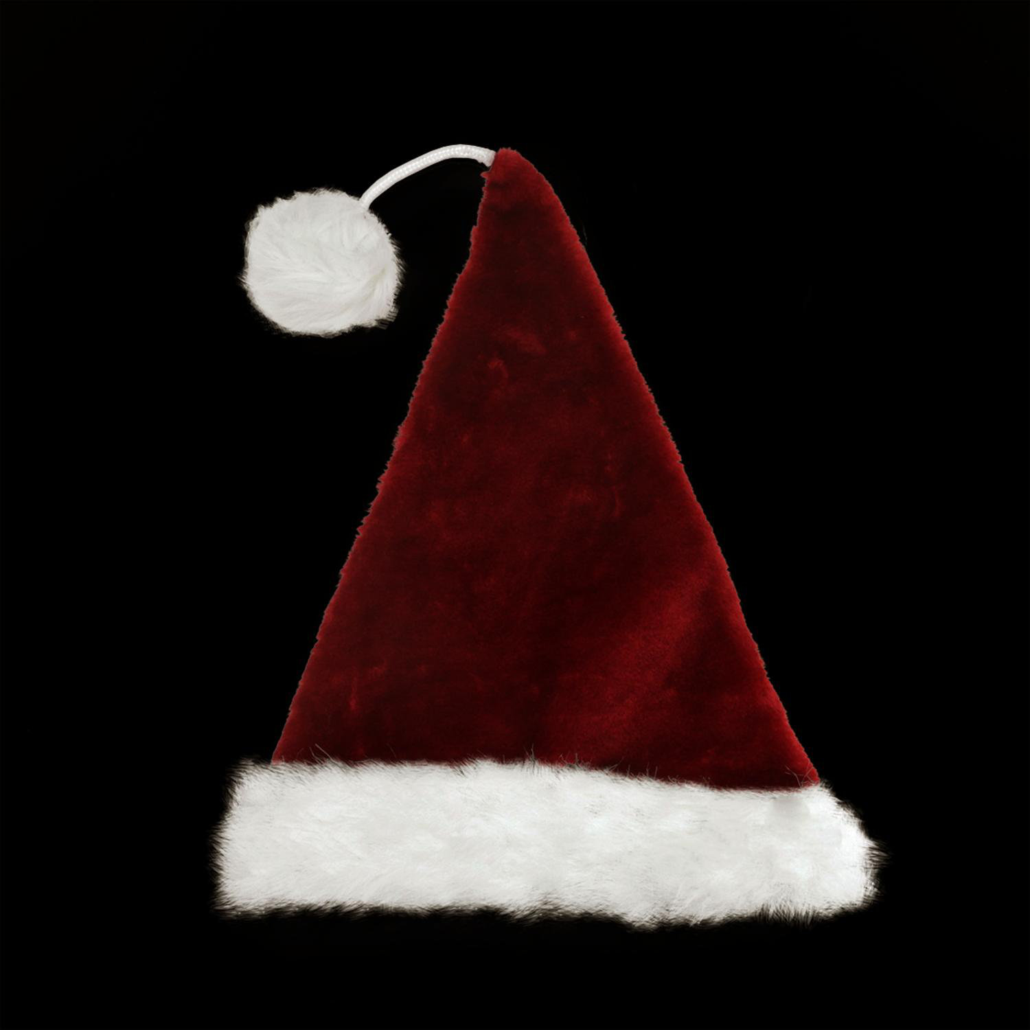 The Holiday Aisle® Red and White Pom Pom Santa Unisex Adult Christmas ...