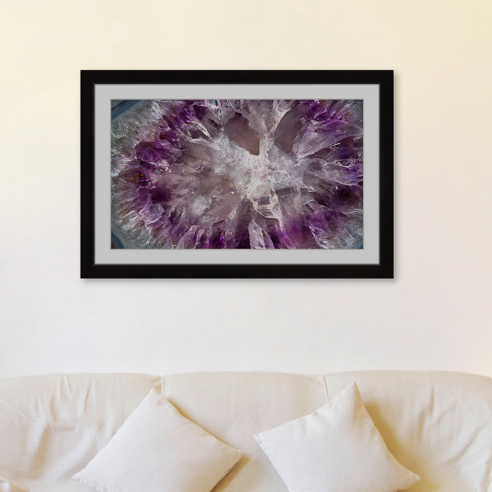 Marmont Hill Crystallized Amethyst - Picture Frame Graphic Art Print ...