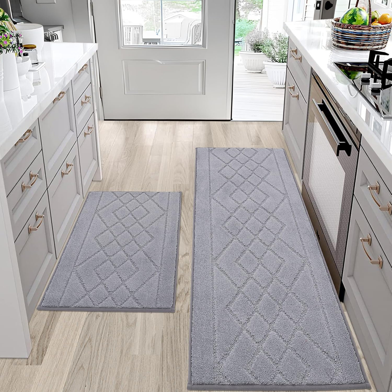 Hokku Designs Kitchen Rugs Sets of 2 Non Slip Washable Kitchen Mats,20 ...