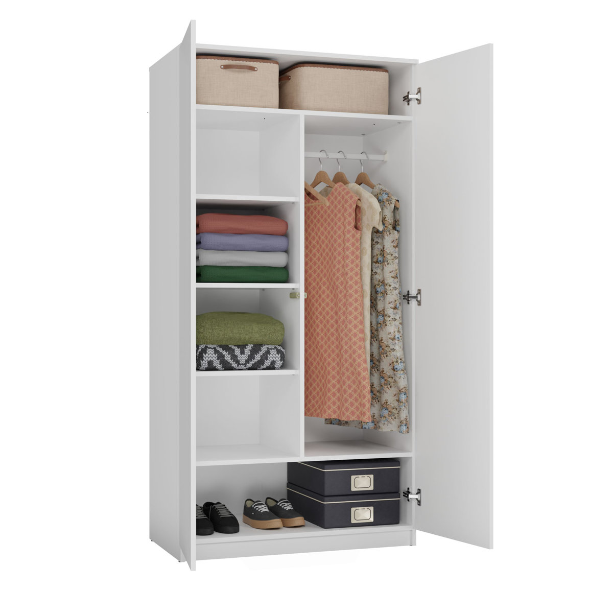 17 Stories Shaline 2 Door Wardrobe | Wayfair.co.uk
