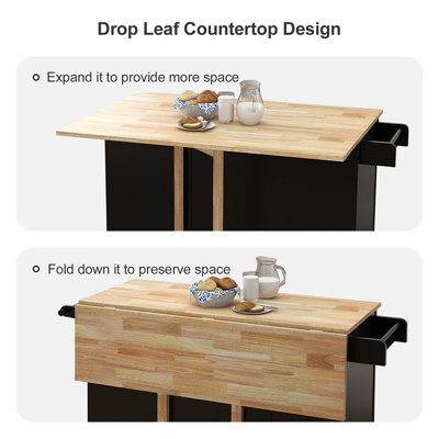 Red Barrel Studio® Solid Wood Kitchen Island | Wayfair