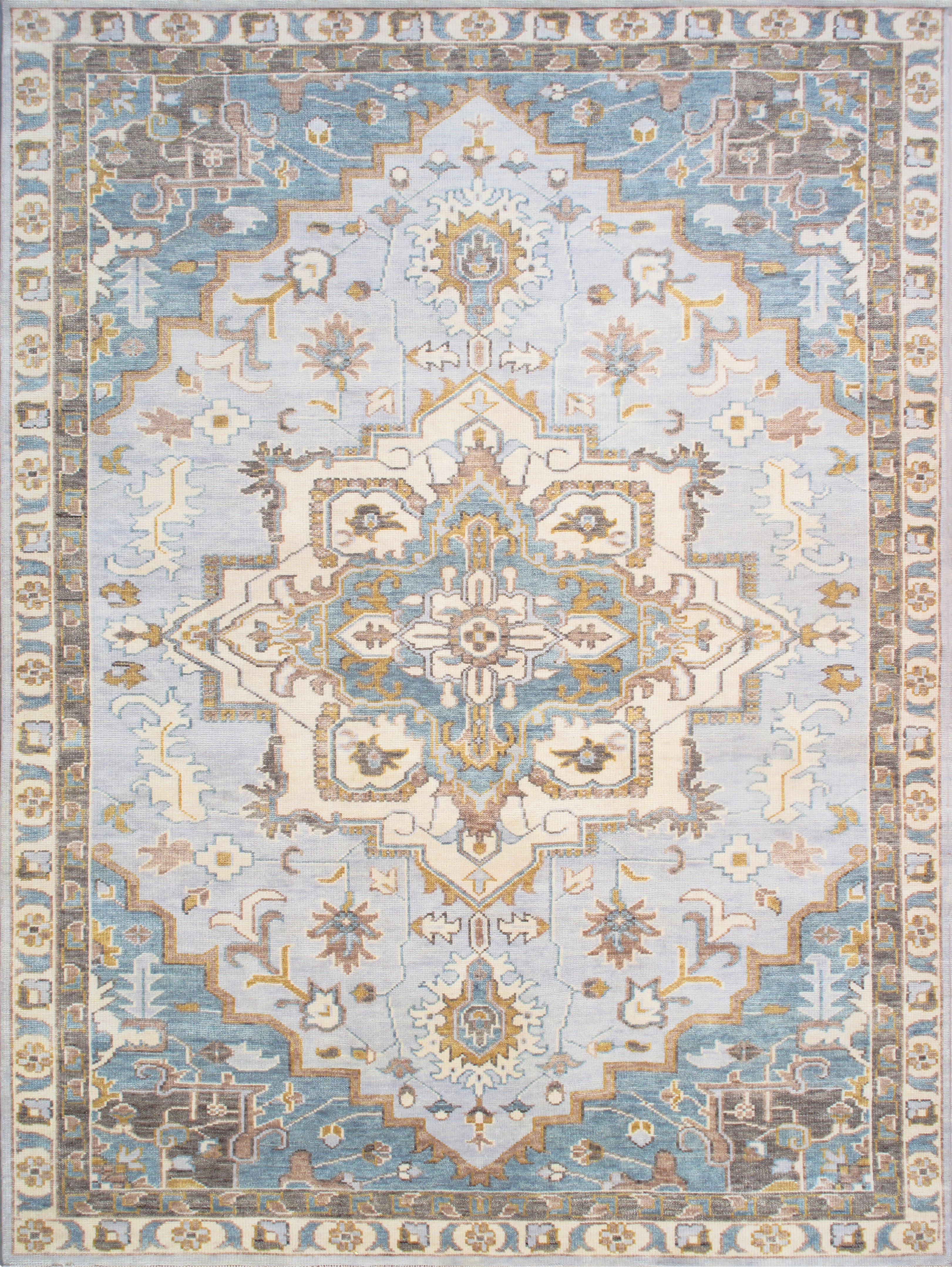 Pasargad Serapi Wool L. Blue Wool Area Rug | Wayfair
