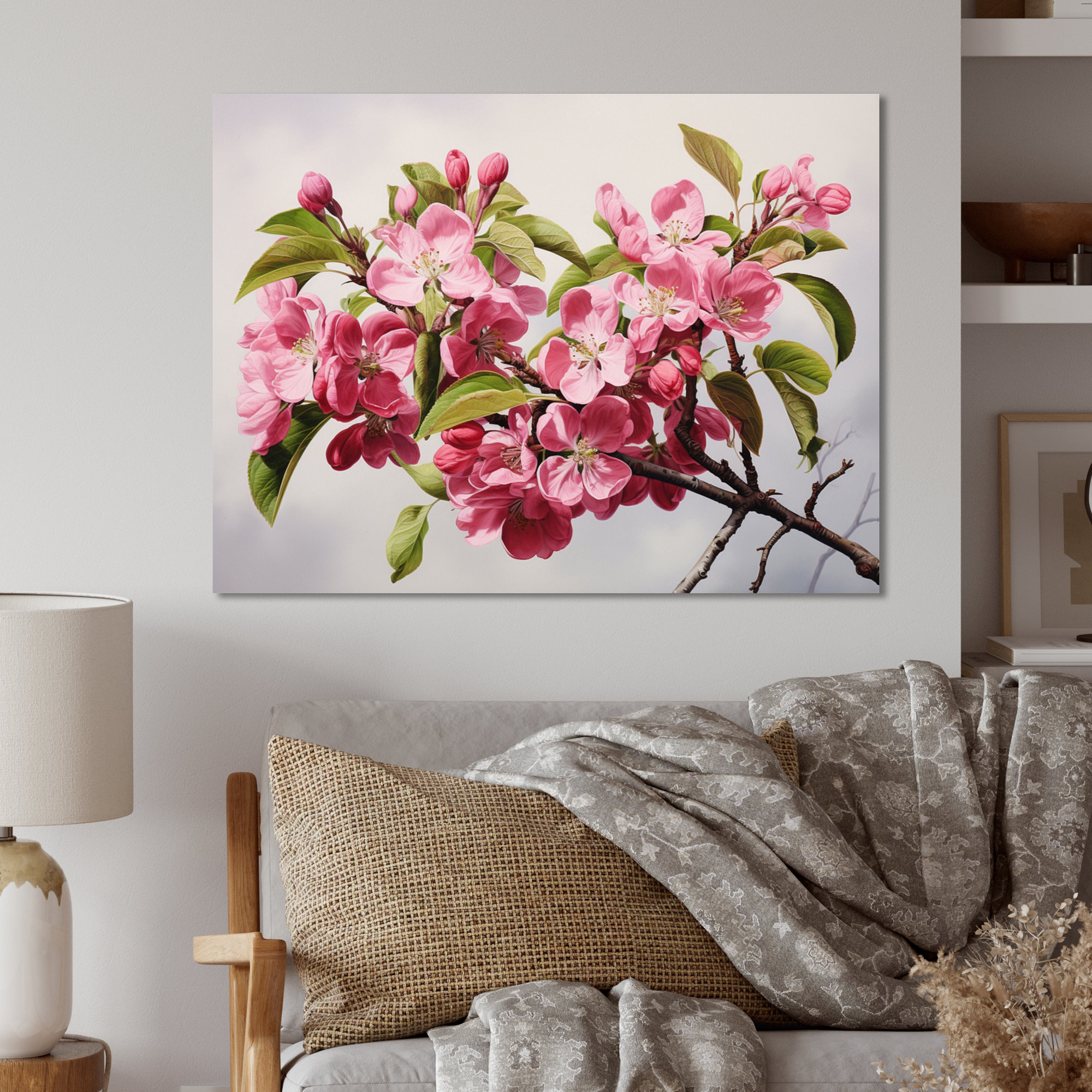 Red Barrel Studio Apple Blossom Realistic Botanical - Apple Blossom ...