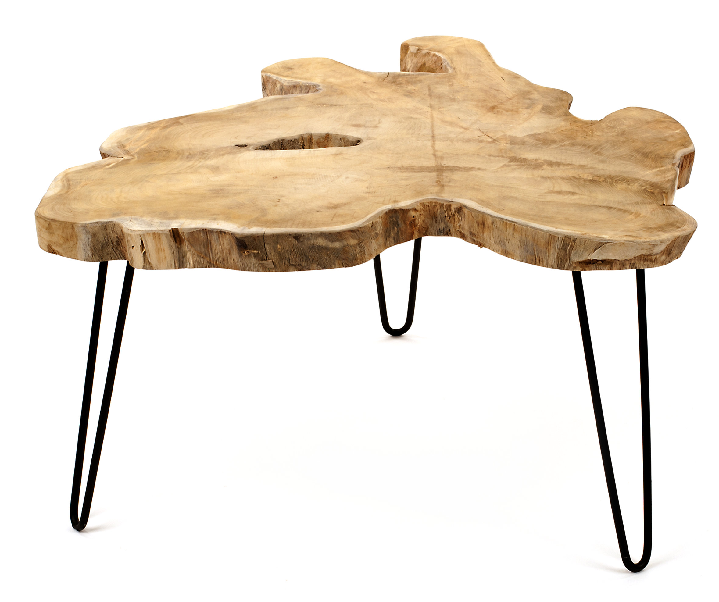 Union Rustic Loredana Solid Wood 3 Legs Coffee Table & Reviews | Wayfair