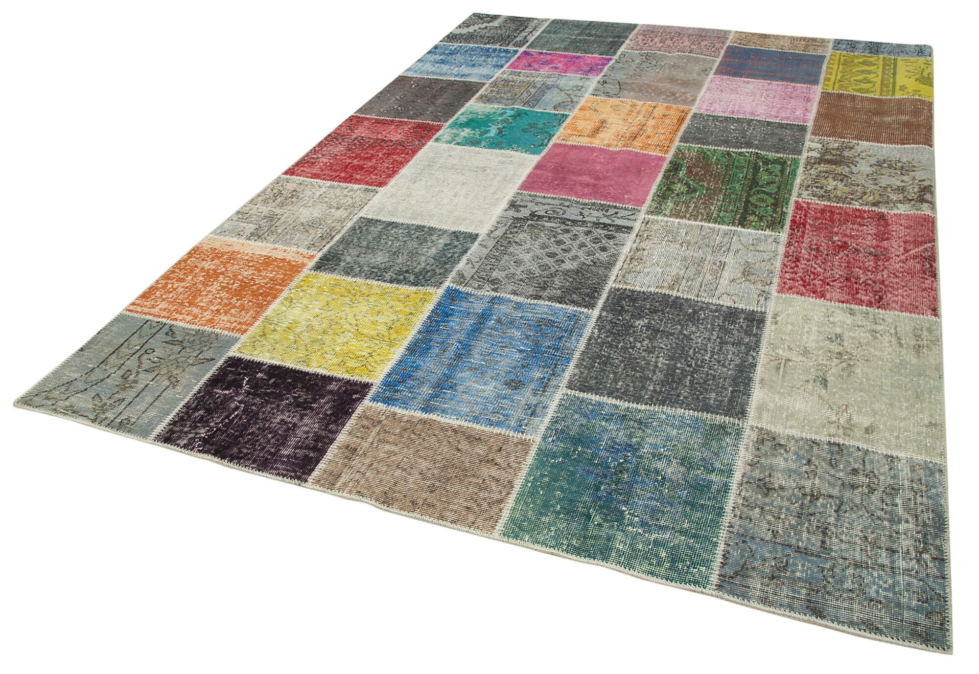 Bungalow Rose Vipin Patchwork Machine Woven Rectangle 6'9" x 9'11" Wool ...
