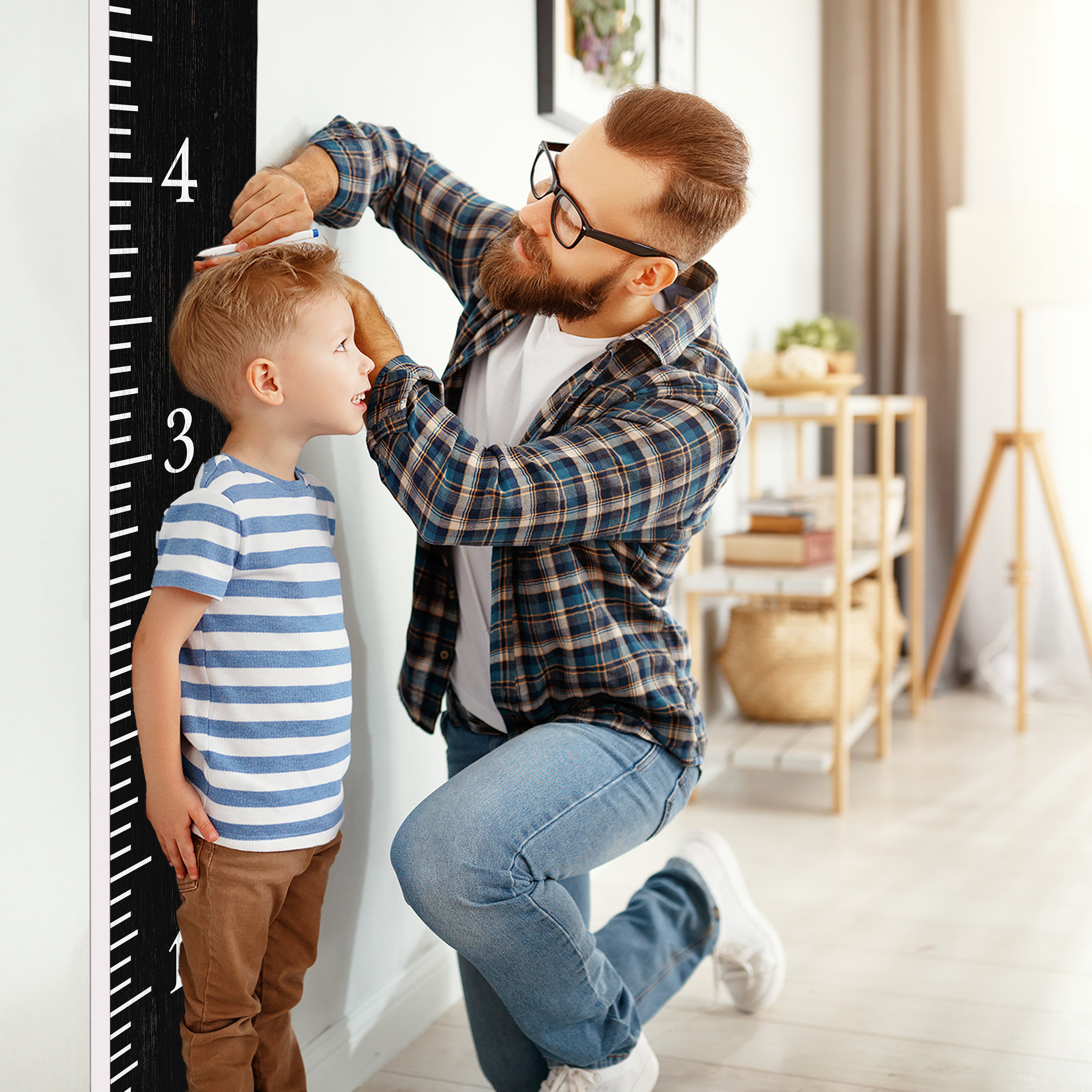 Ophelia & Co. 6ft Growth Chart Ruler - Brown, Playroom Decor, Wall ...