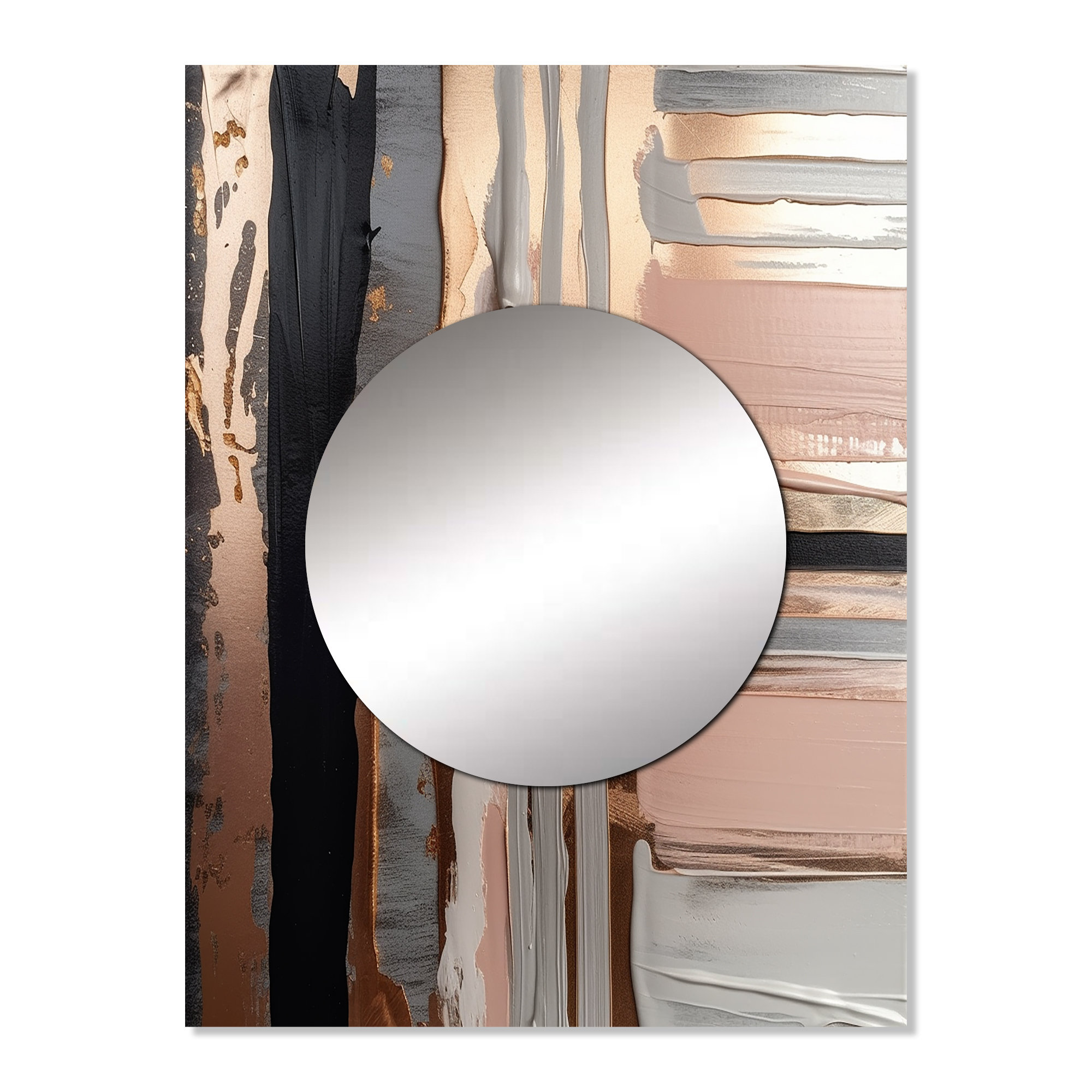 East Urban Home Rosegold And Pink Forms In Contemporary I - Abstract ...