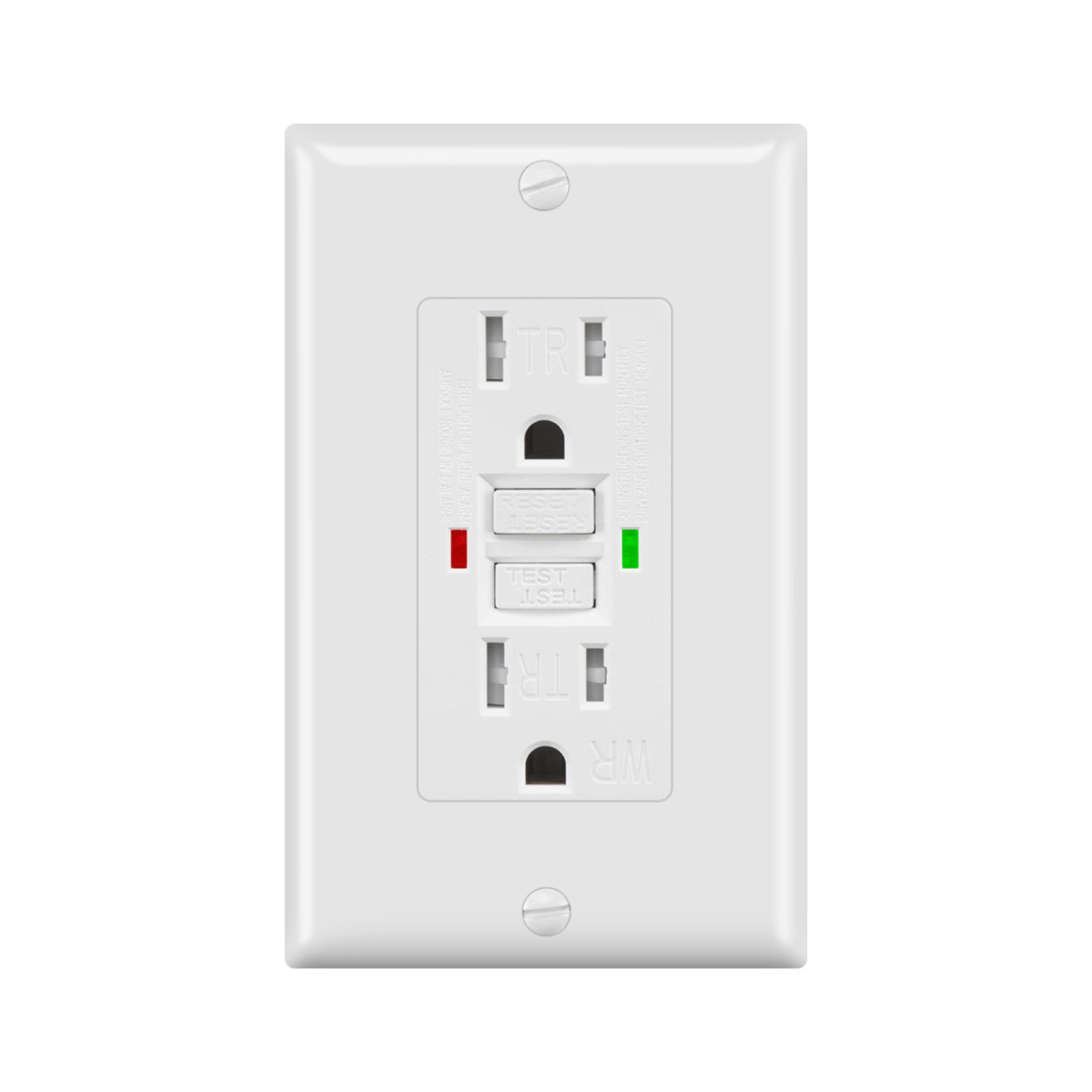 MW LIGHTING 5 PK Outlets (Include Wall Plate) Non-Tamper-Resistant GFCI ...