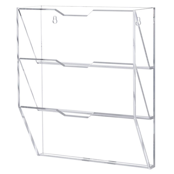 Rebrilliant 3-Tier Wall-Mounted Acrylic Mail Letter Holder | Wayfair