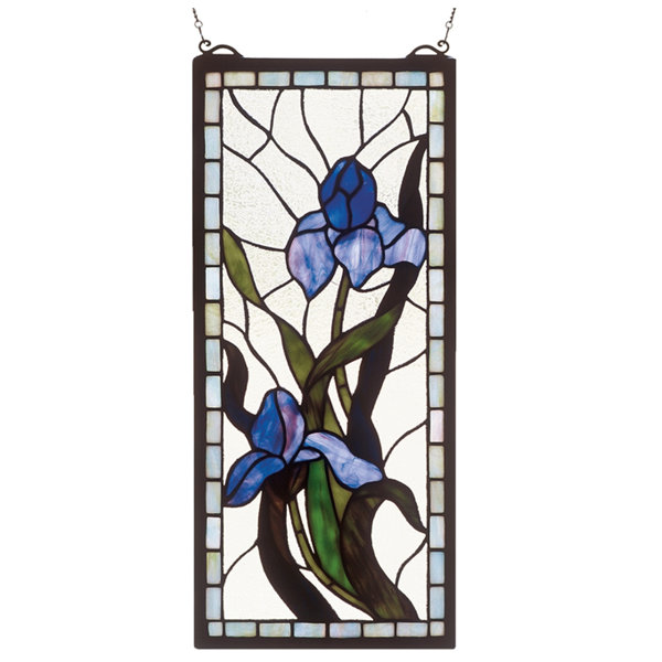 Meyda Lighting Iris Stained Glass Window Panel & Reviews | Perigold