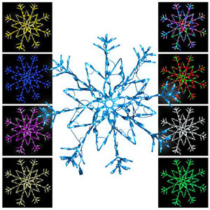 The Holiday Aisle® Snowflake Color Changing RGBWW Lighted Display | Wayfair