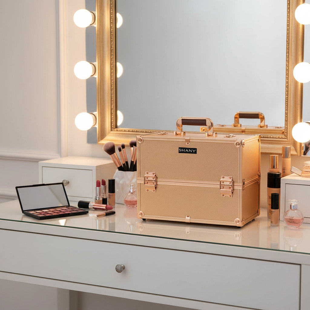 Rebrilliant Rose Gold Portable Multi-Compartment Jewelry And Cosmetic ...