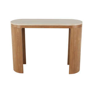 Latitude Run® Cole And Grey Wood Curved Support Console Table With ...