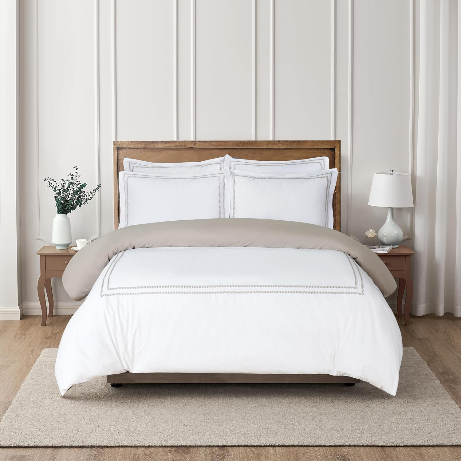 Majestic Giftware Ensemble de literie pour lit simple 48 "Madison Linen ...