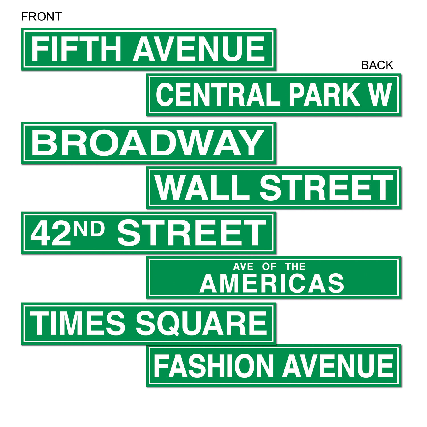 The Party Aisle™ New York City Street Sign Cutouts Wall Décor | Wayfair