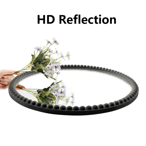 Dakota Fields Chelbe Round Wood Wall Mirror | Wayfair