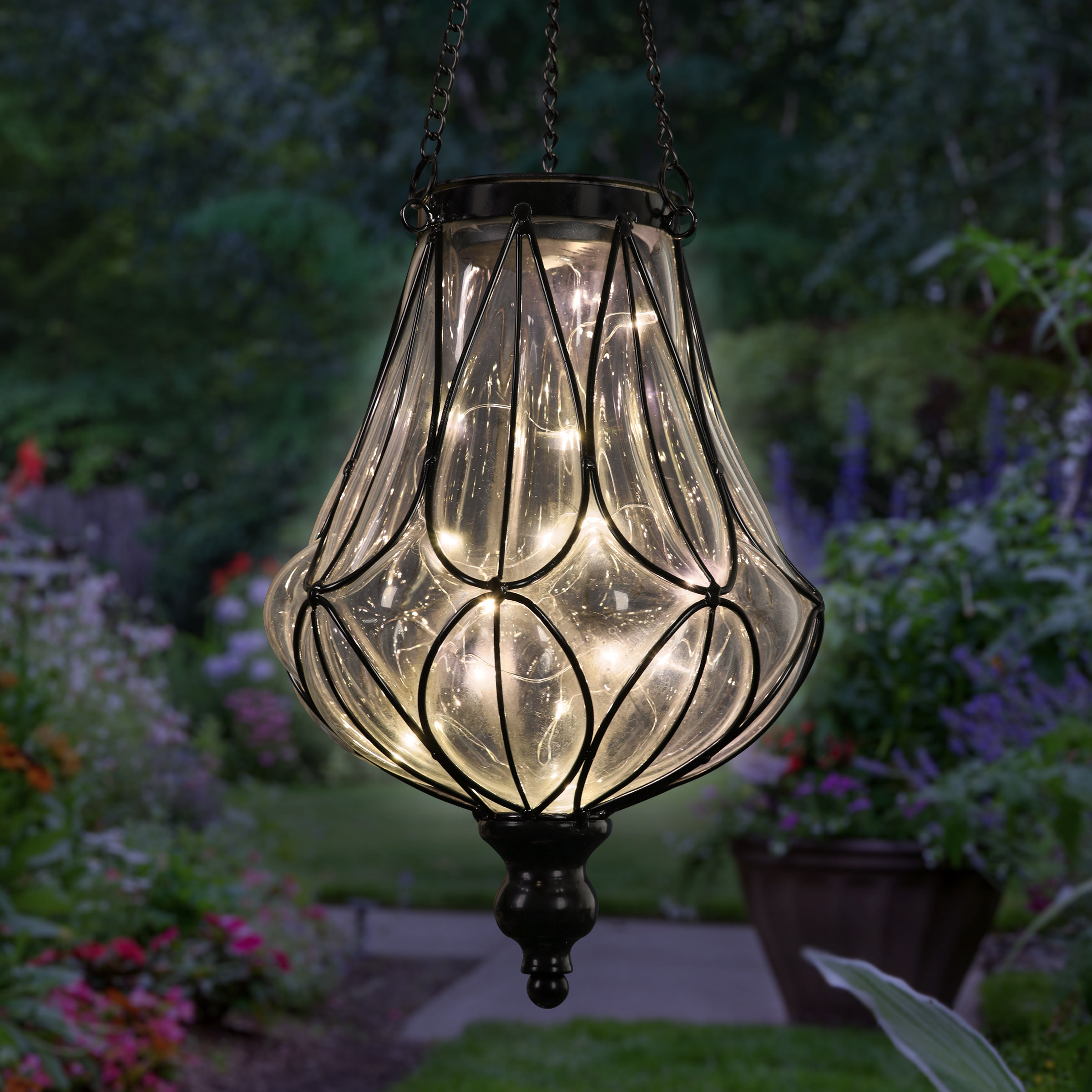 Exhart Solar Hanging Lantern with Looping Pattern & Reviews - Wayfair ...