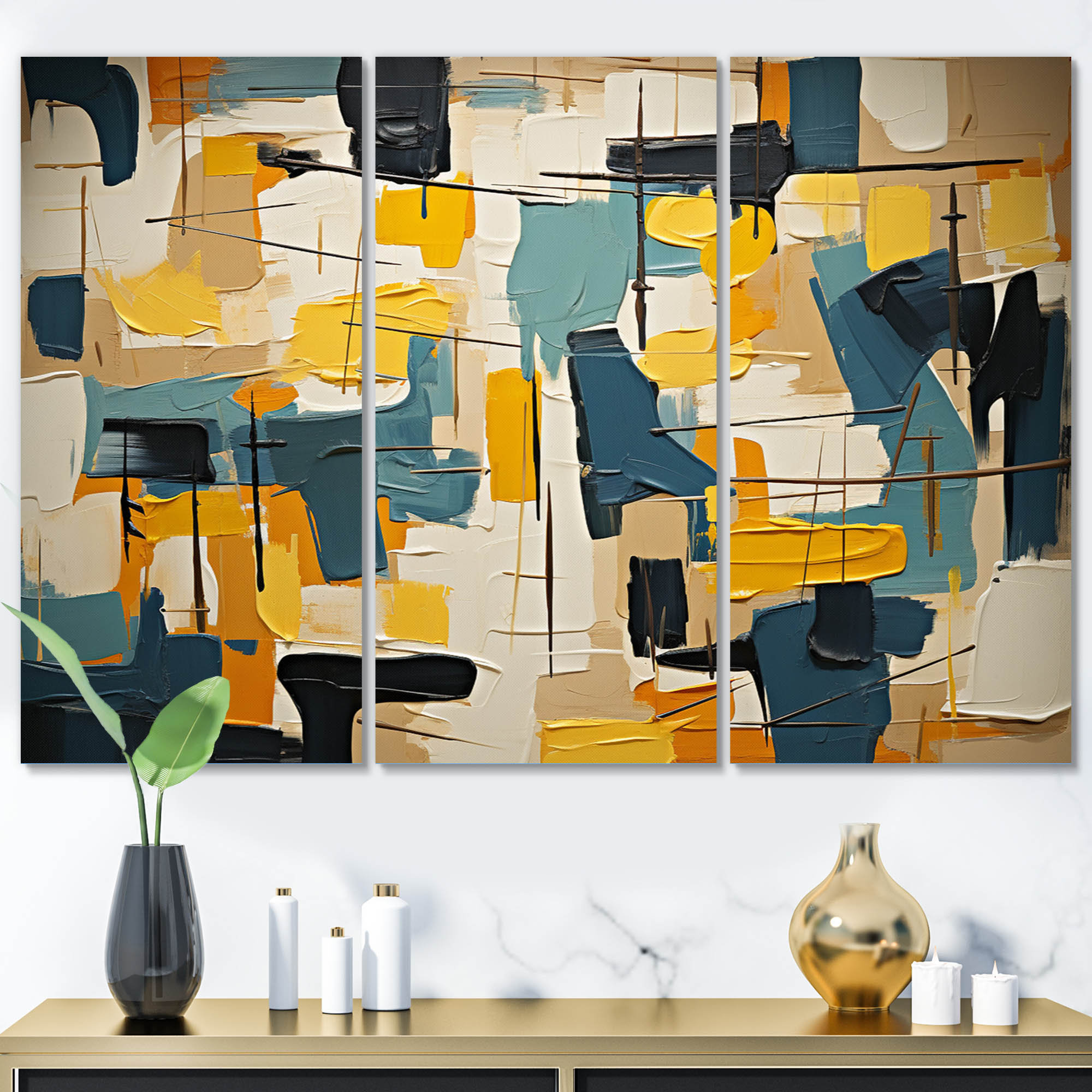 Design Art Squared Ceremony Abstract Expressionism - Abstract Wall ...