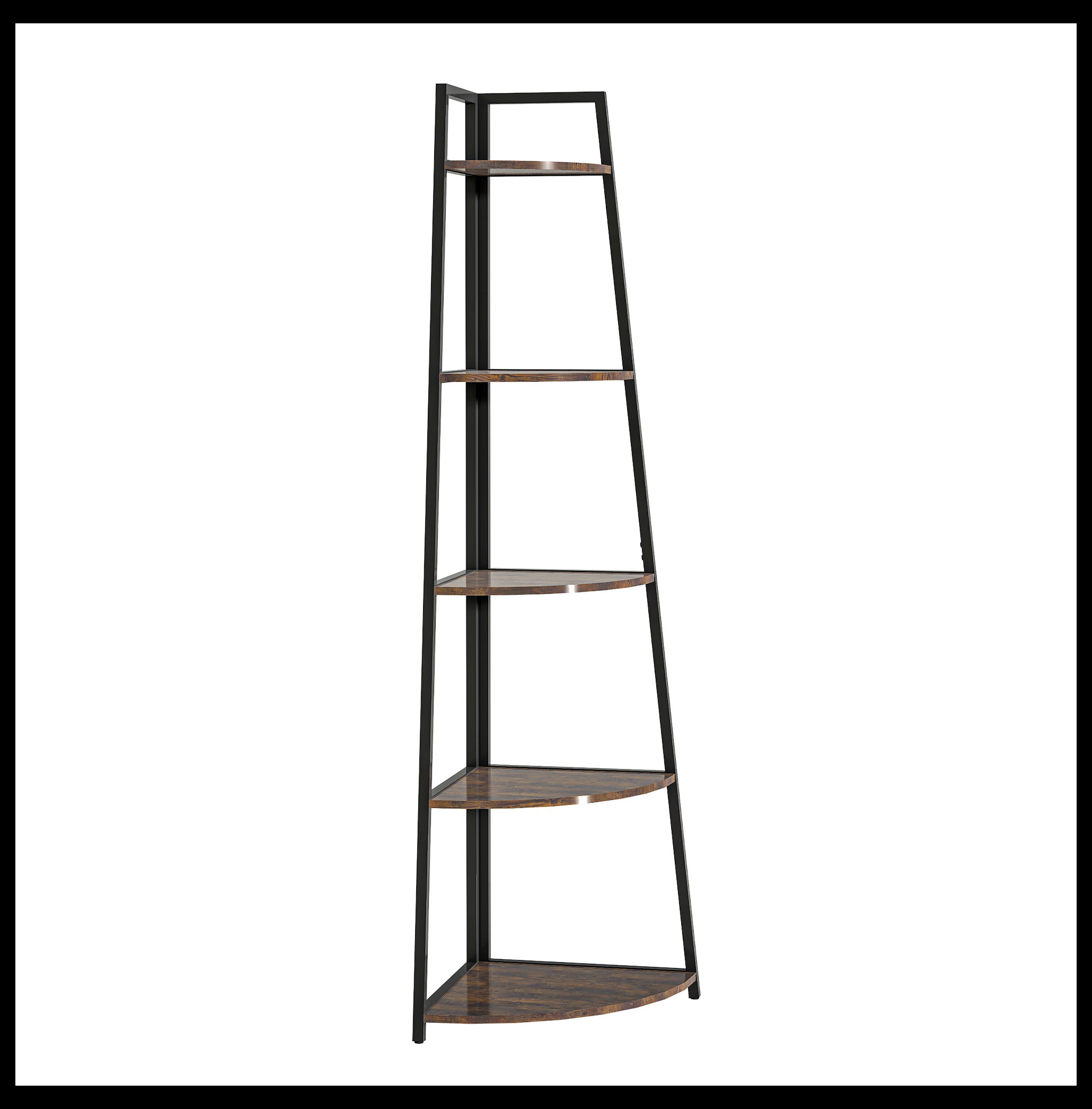 17 Stories Corner Shelf.5 Tier Corner Bookshelf - Wayfair Canada