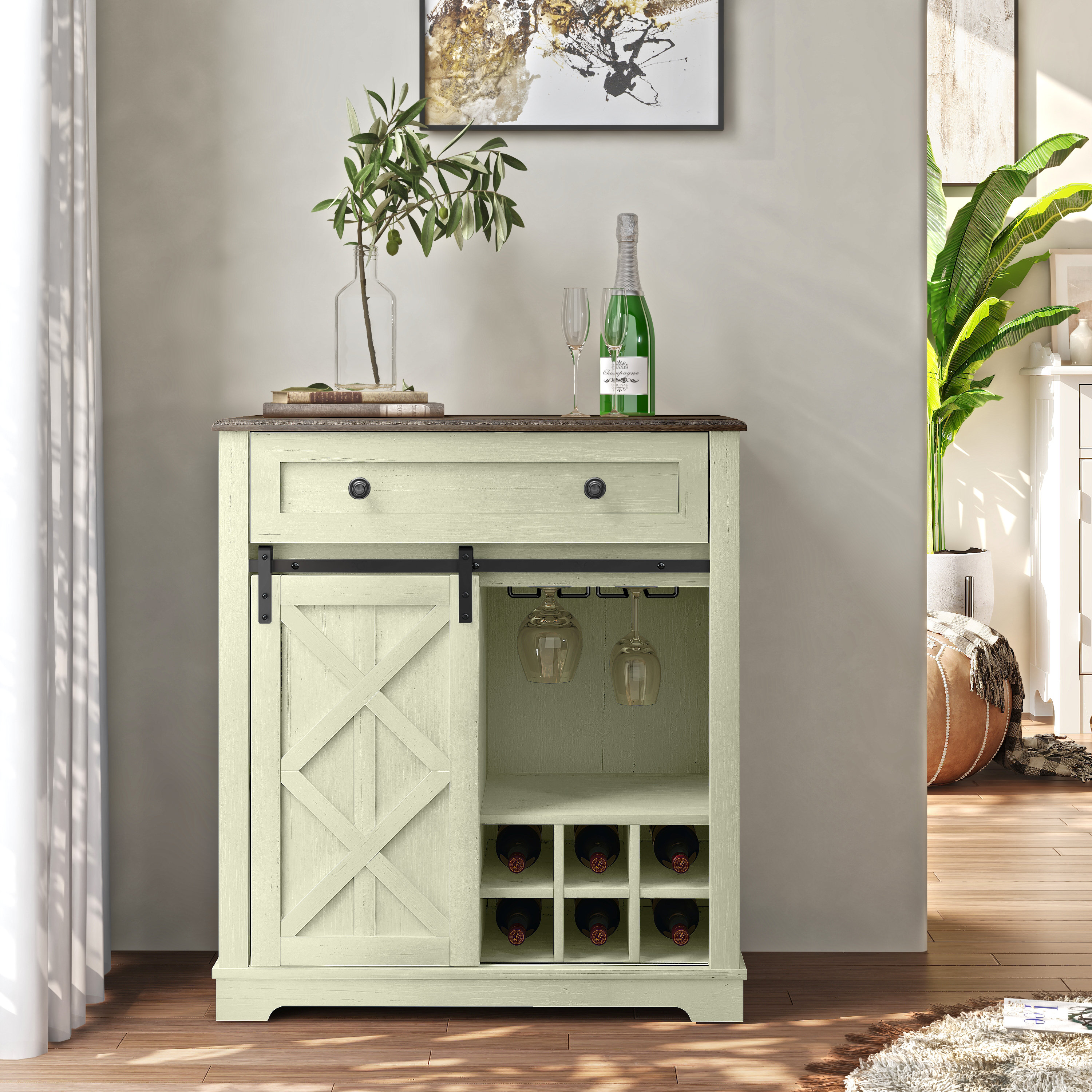 August Grove® Capitolina 32'' Wine Bar & Reviews | Wayfair