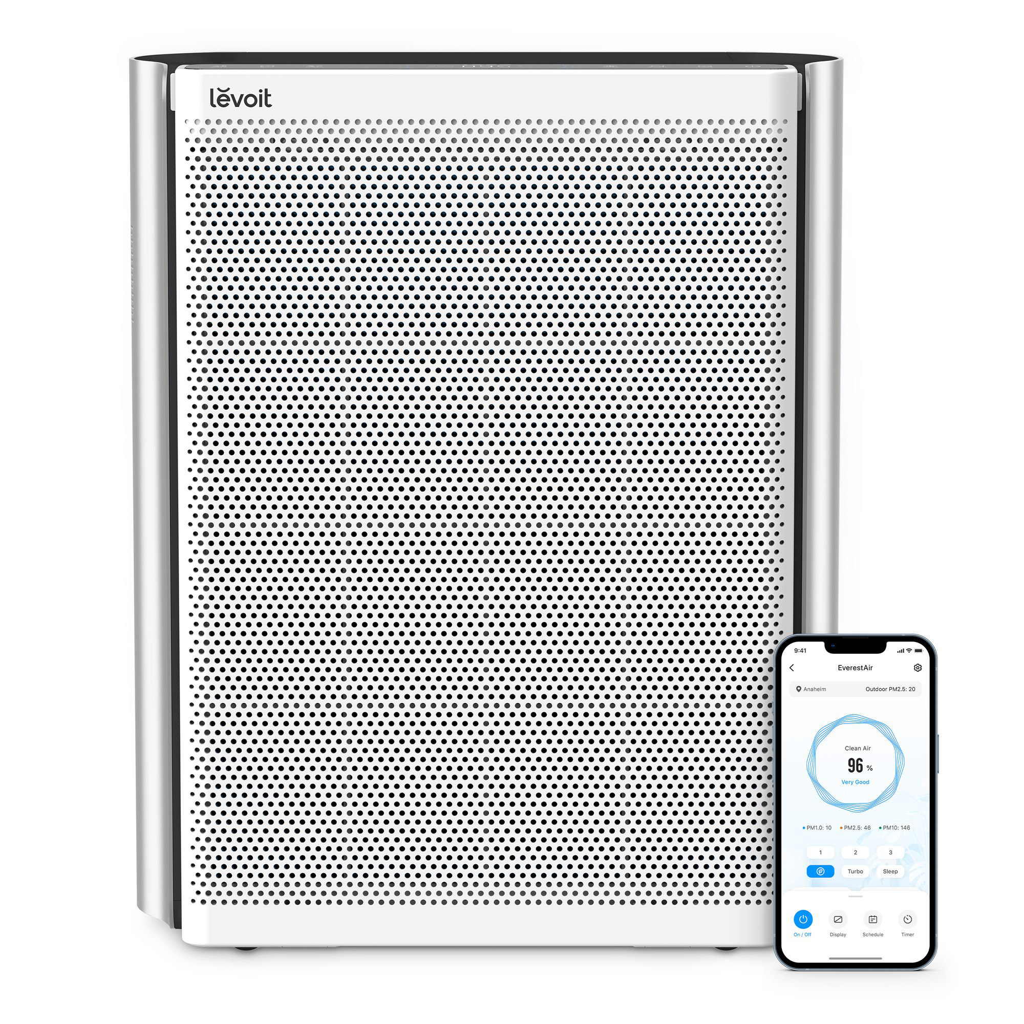 Levoit VeSync EverestAir Smart Air Purifier LAP-EL551S-WUS White 120V ...