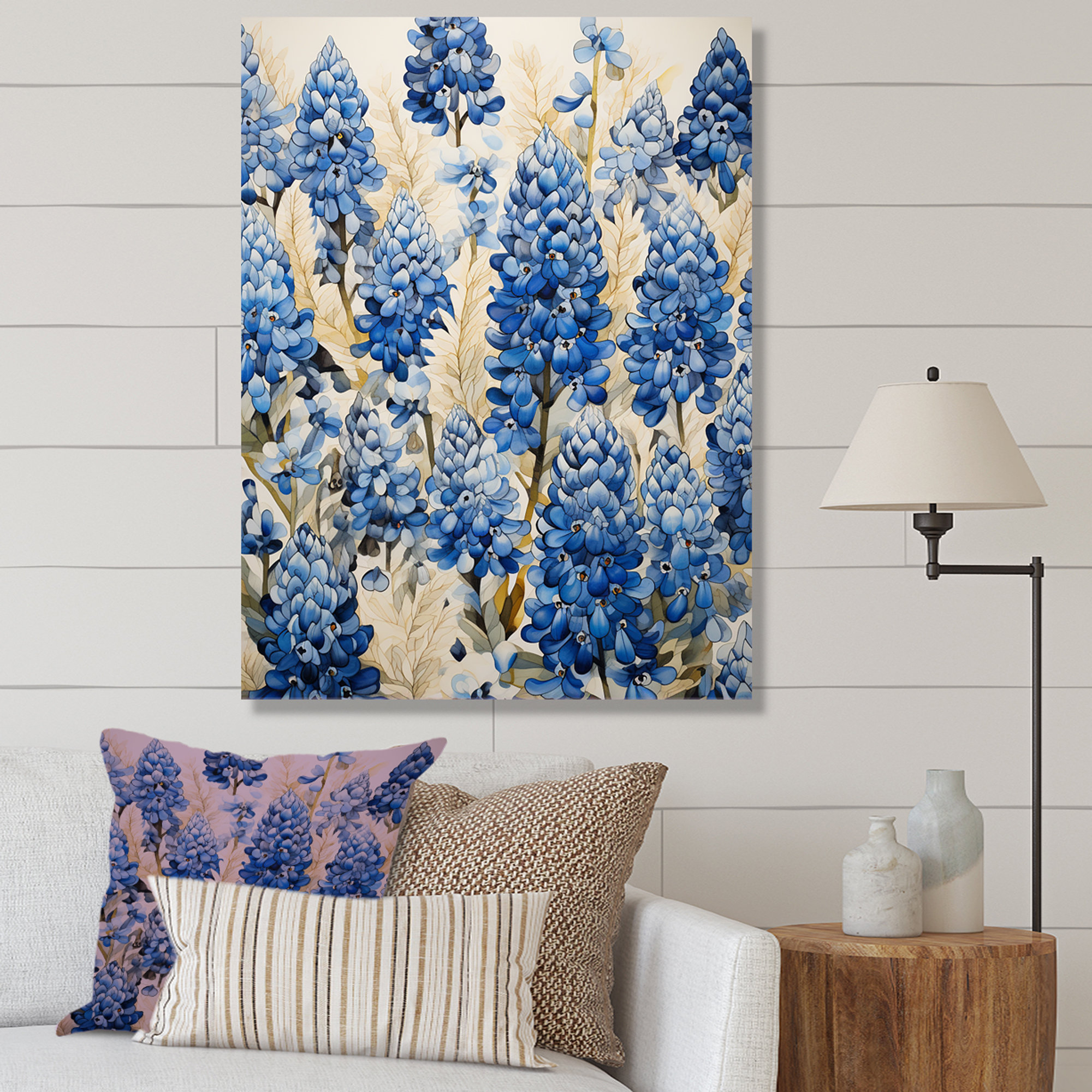 Winston Porter Elegant Blue Bonnets Meadow I - Blue Bonnets Wall Decor ...