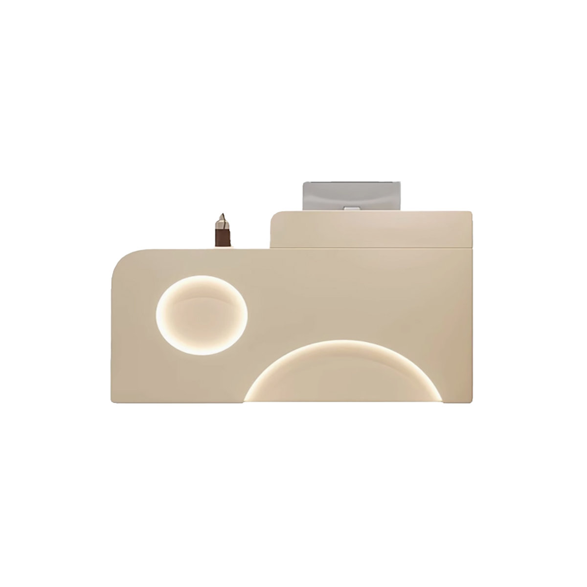 SINNOG Modern minimalist white light strip reception desk - Wayfair Canada