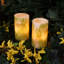 Gracie Oaks Battery Operated Lace Leaf LED Wax Candles - 2 Piece ...