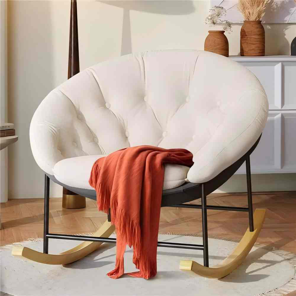 George Oliver Rocking Chair, Modern Upholstered Rocking Chairs And ...