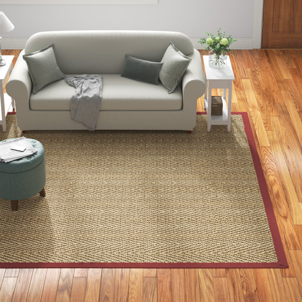 Bay Isle Home Auckland Bamboo Slat/Seagrass Brown/Tan/Red Area Rug ...