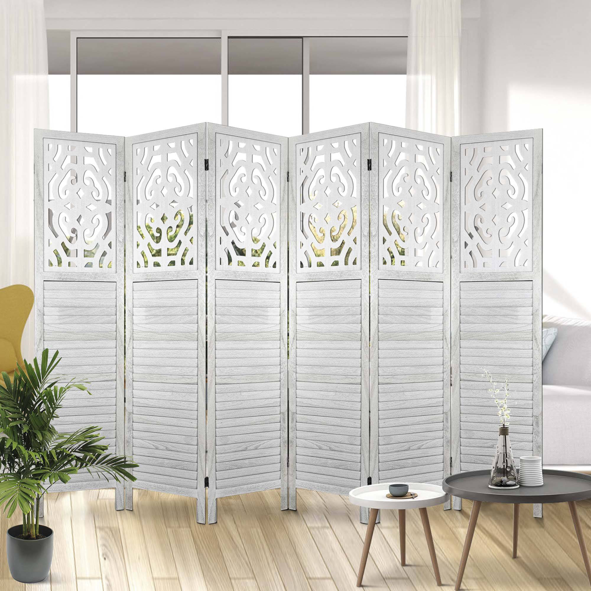 August Grove® Azral 96 W x 67 H 6 - Panel Room Divider | Wayfair
