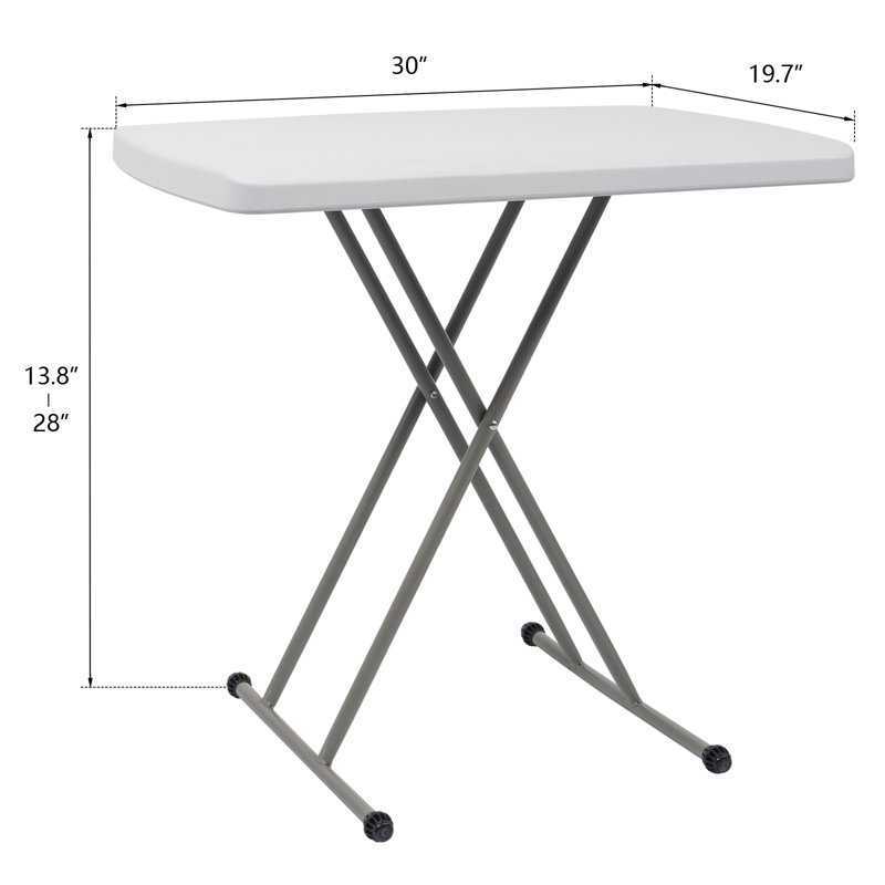Winado Plastic Adjustable 30" Rectangular Folding Table & Reviews | Wayfair