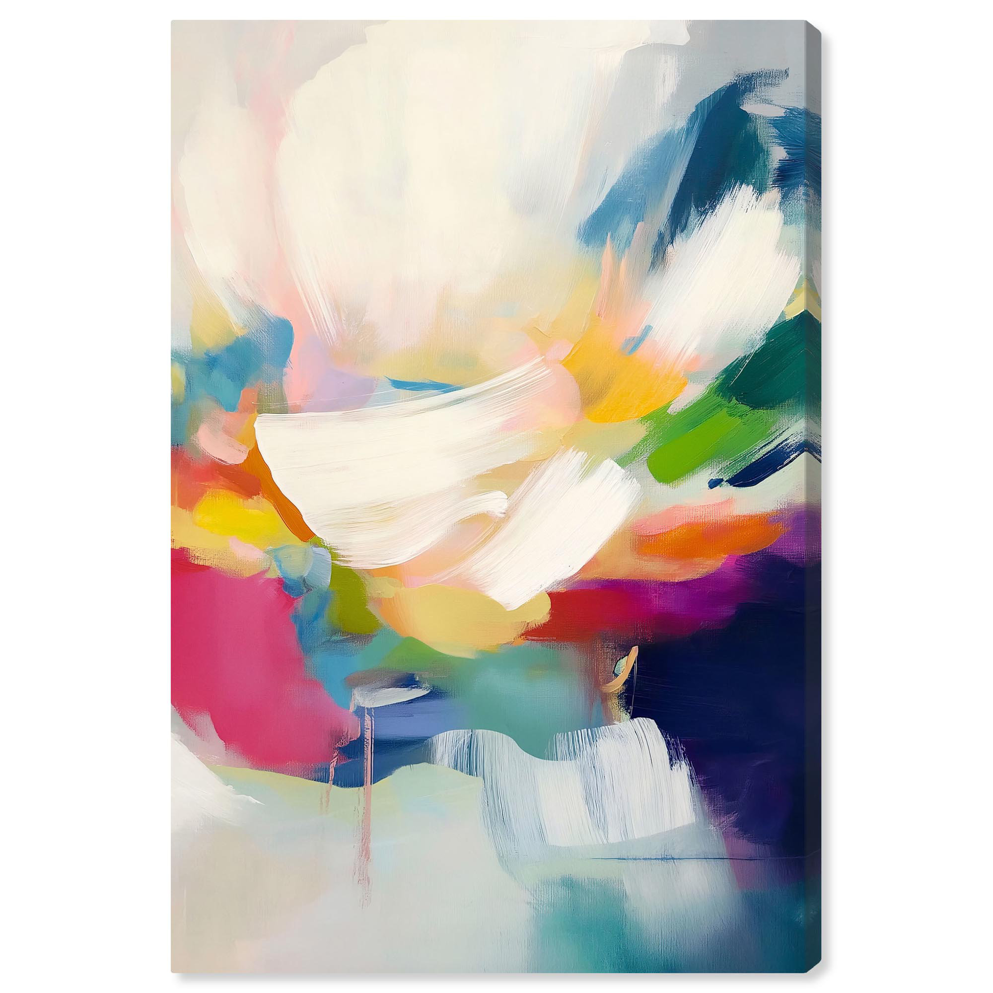Art Remedy Neon Colors Abstract Canvas Riot of Color I | Wayfair