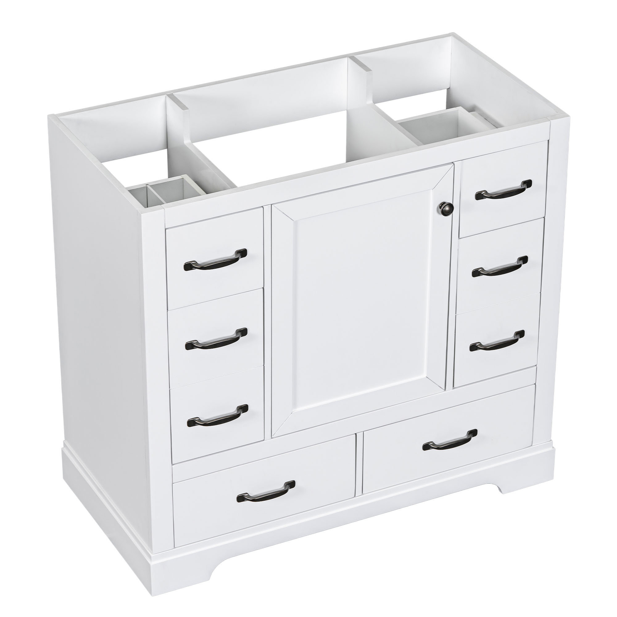 Oversgo Single Bathroom Vanity Base Only in White | Wayfair