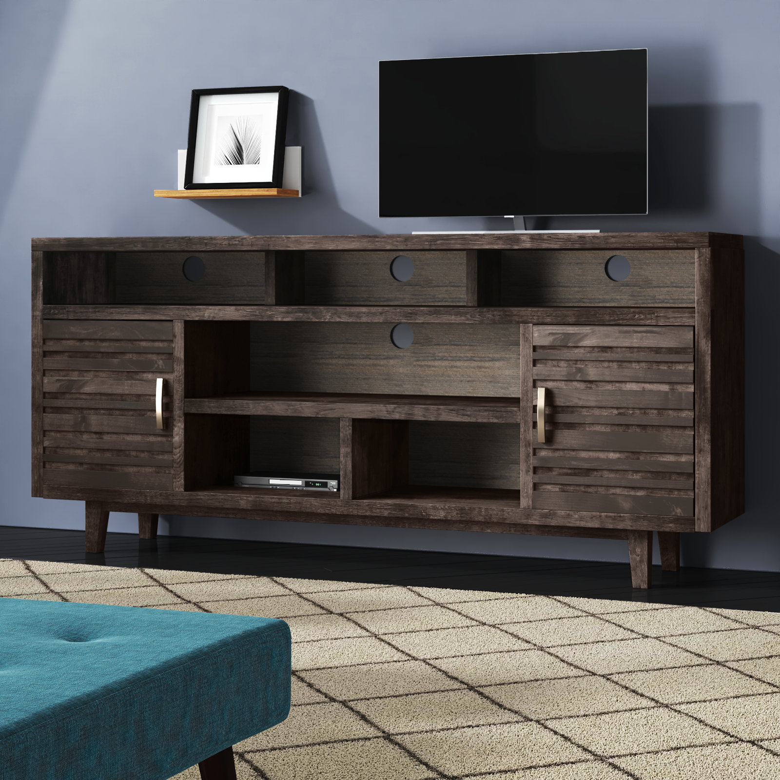 The Twillery Co. Hampden 76 Inch TV Stand Console for TVs up to 90 ...