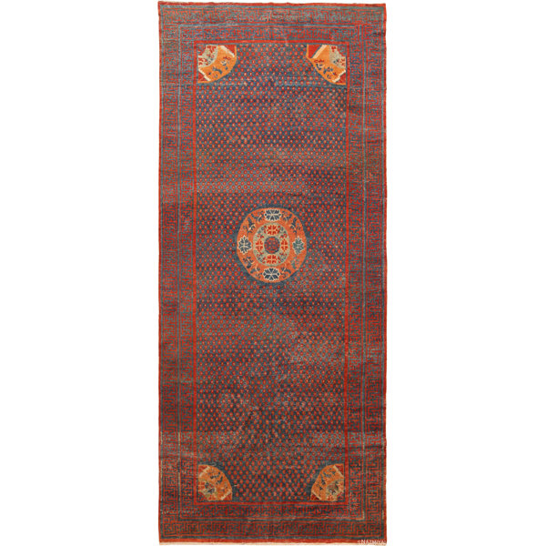 Nazmiyal Collection 18Th Century Antique Chinese Kansu Gallery Size Rug ...