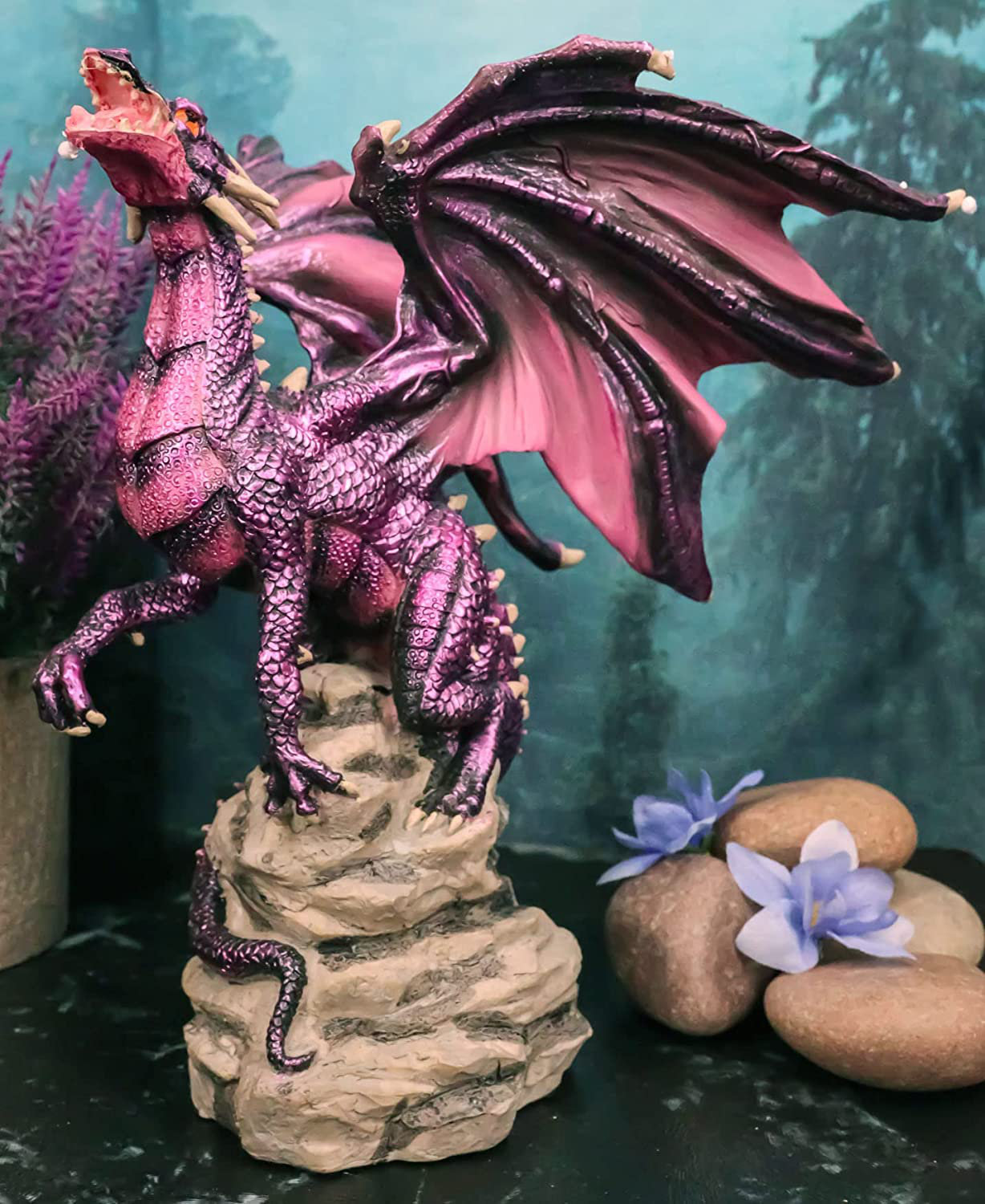 Trinx Ancient Legendary Magenta Striped Behemoth Dragon Roaring On ...