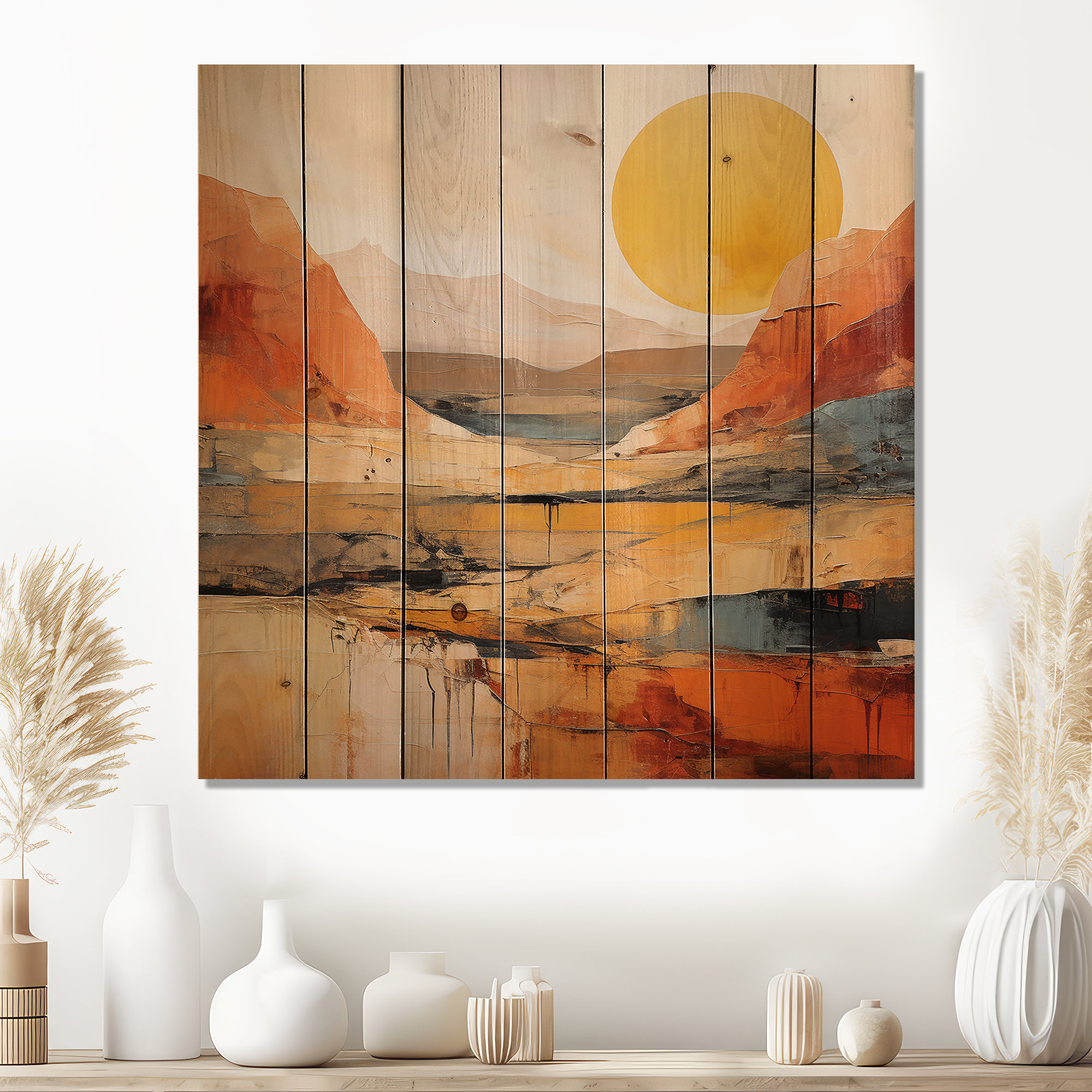 Ivy Bronx Jashod Bold Landscape Canyon Desert VII On Wood Print | Wayfair