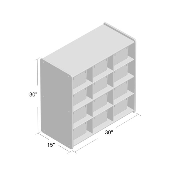 Wood Designs 12 Compartment Cubby with Casters & Reviews | Wayfair