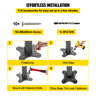 VEVOR Hand Rails for Outdoor Steps, Wrought Iron Railing, Porch And ...