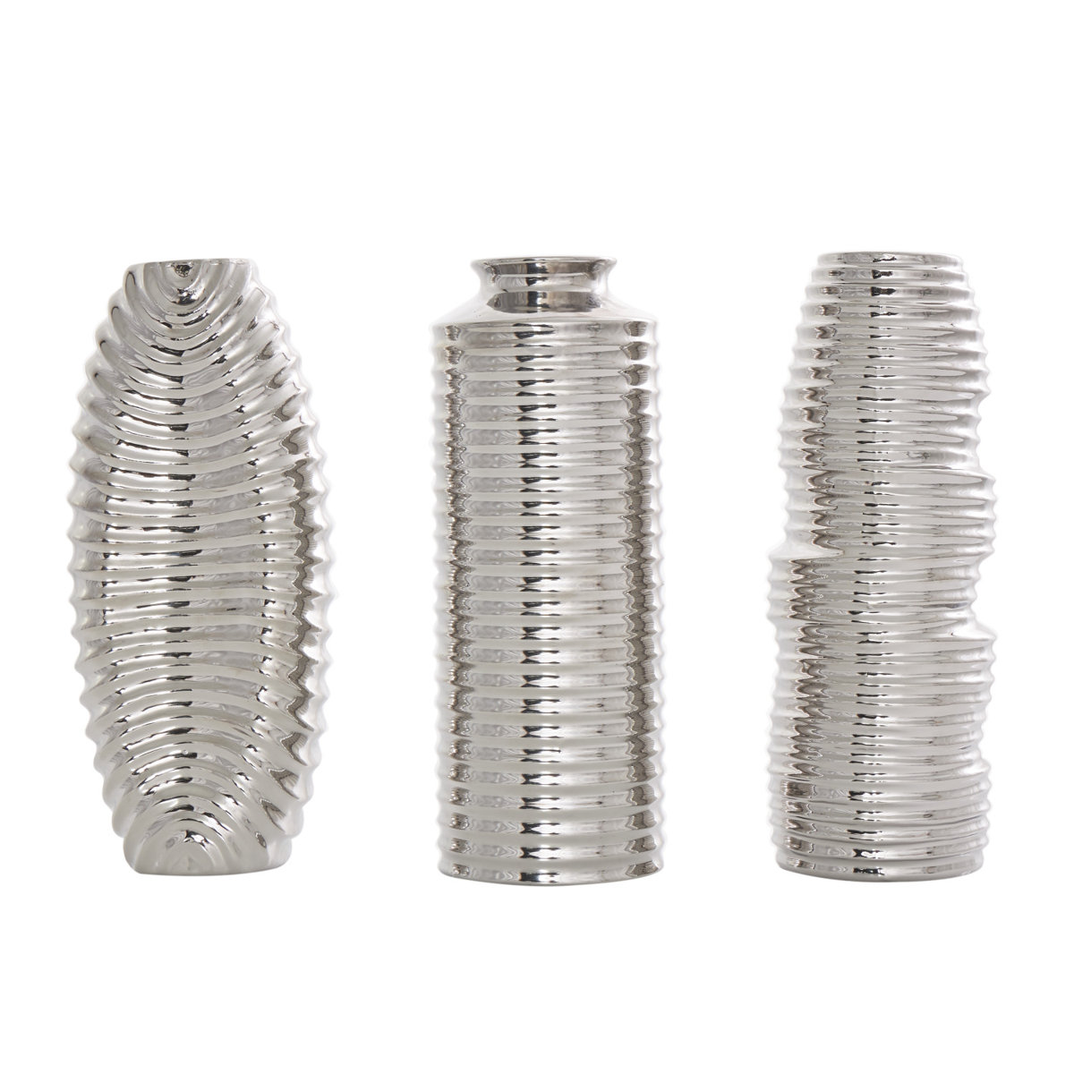 Wrought Studio™ Elleigh Ceramic Dimensional Ribbed Decorative Vase with ...