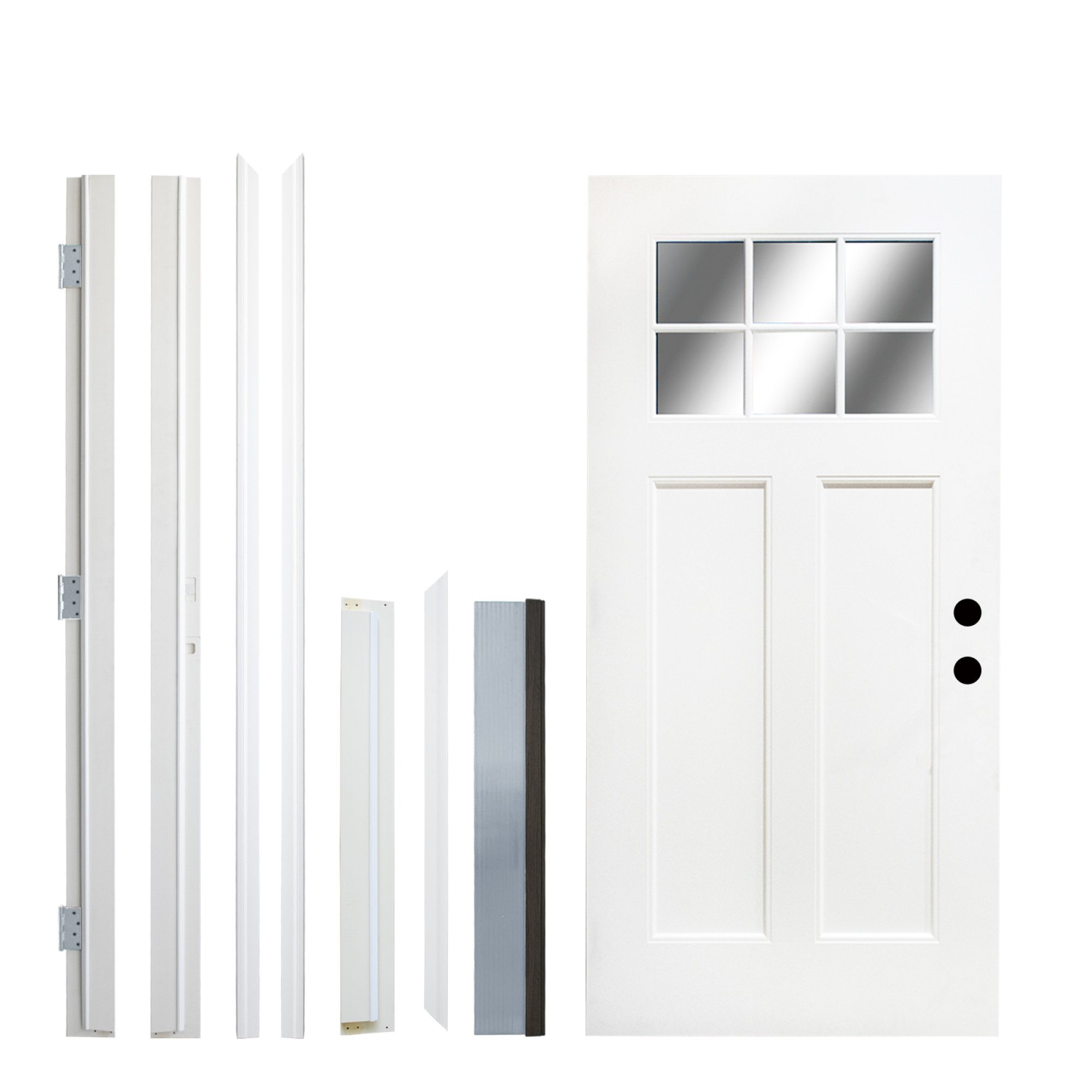 TPPRLLC Energy-efficient Fiberglass Entry Door With Low-e Glass, 36" X ...