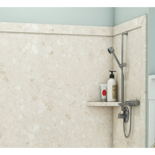 FlexStone Royale 60"W x 36"D x 80"H Alcove Bathtub/Shower Surround ...