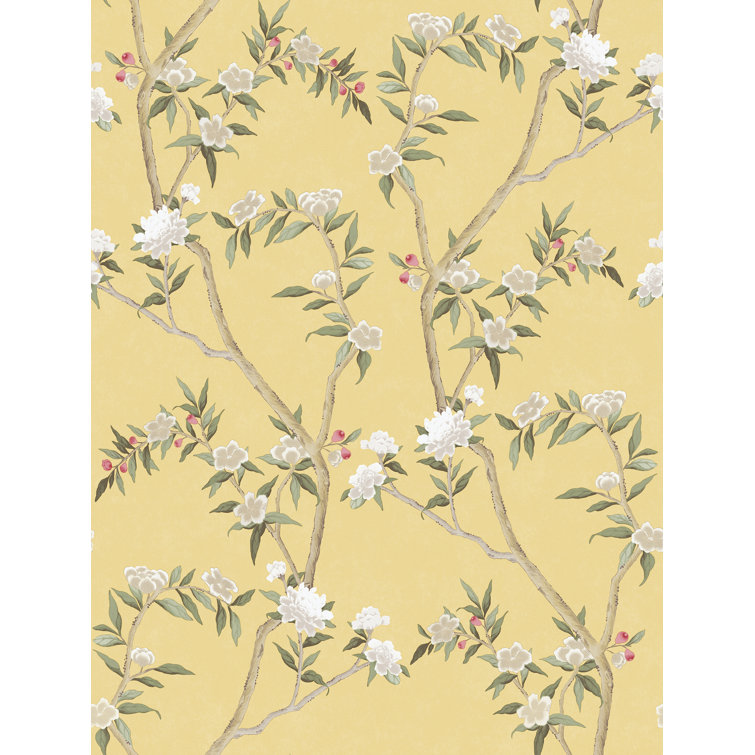 Galerie Wallcoverings Spring Blossom Chinoiserie Floral Vine 33' L x 21 ...