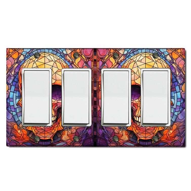 WorldAcc Metal Light Switch Plate Outlet Cover (Halloween Colorful ...